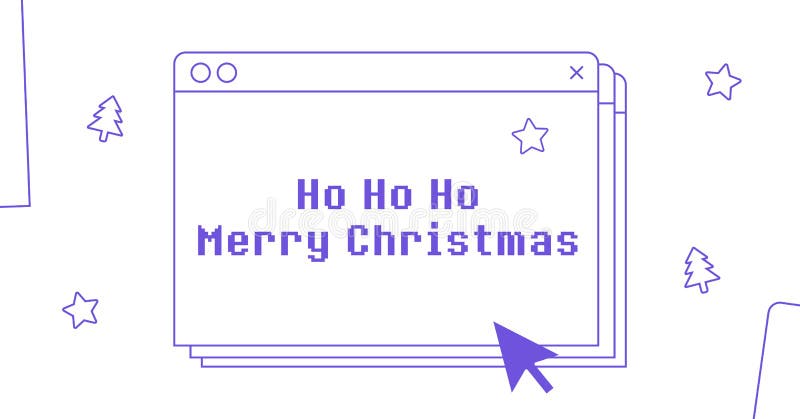 HO HO HO Merry Christmas. Web Browser Window. Interface in Simple ...