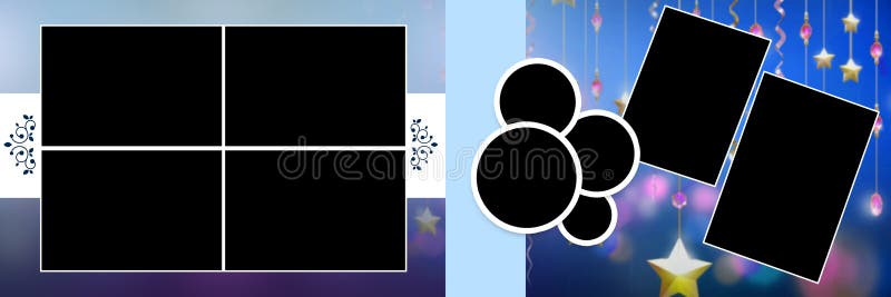 Happy Birthday Album Design Collage Template Put Your Photos into Frame ...