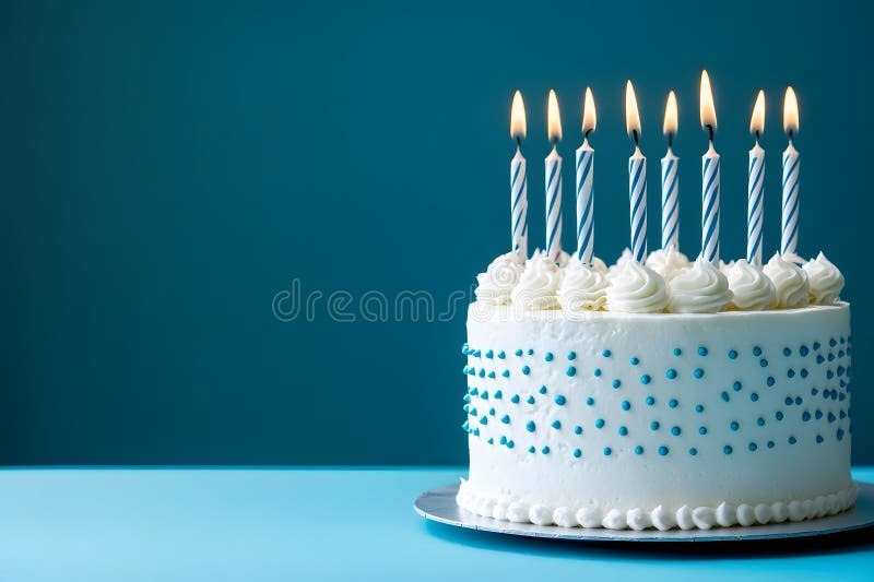 Happy Birthday Background with a Birthday Cake Stock Image - Image of ...