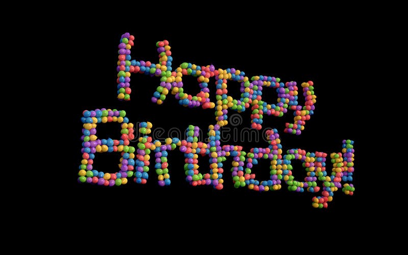 Happy Birthday Balloons, Multicolor. Stock Illustration - Illustration ...