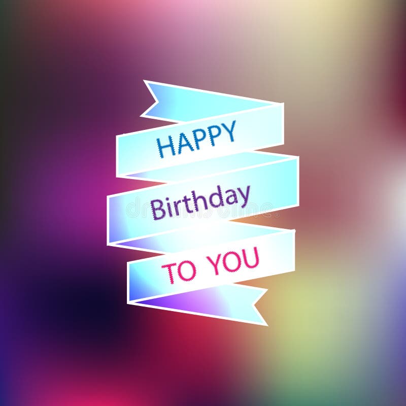 Happy Birthday Banner Blurred Background Stock Illustration ...