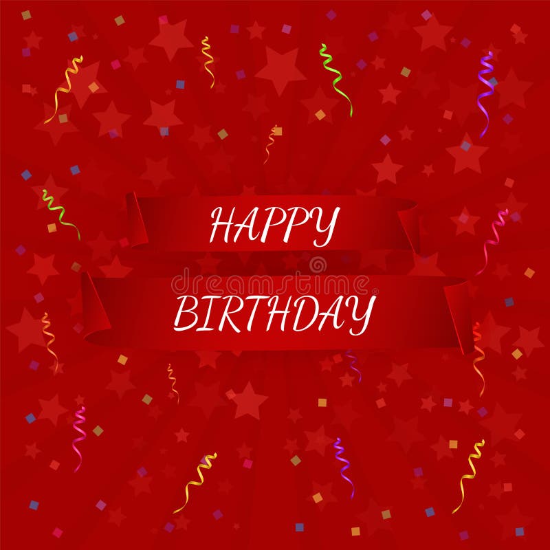 Happy Birthday Banner. Paper Scrolls. Vector Illustration. Stock Vector ...