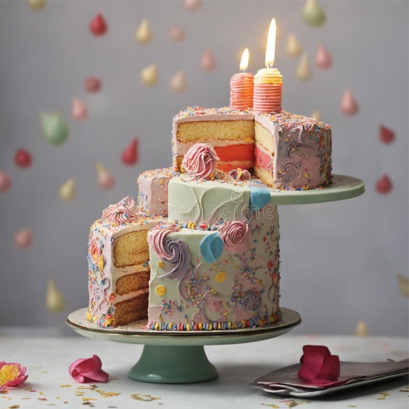 Happy Birthday Cakes for Any Occasion Stock Illustration - Illustration ...