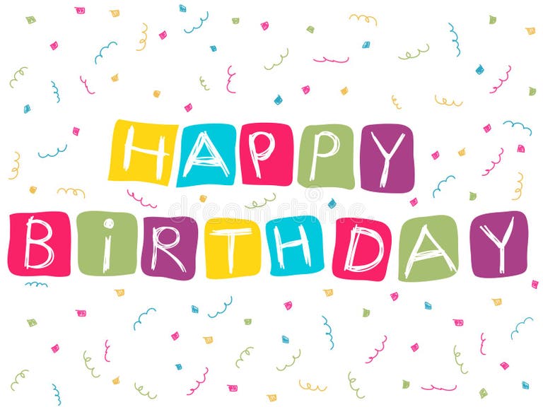 Colorful Happy Birthday Drawing Stock Illustrations – 42,544 Colorful ...