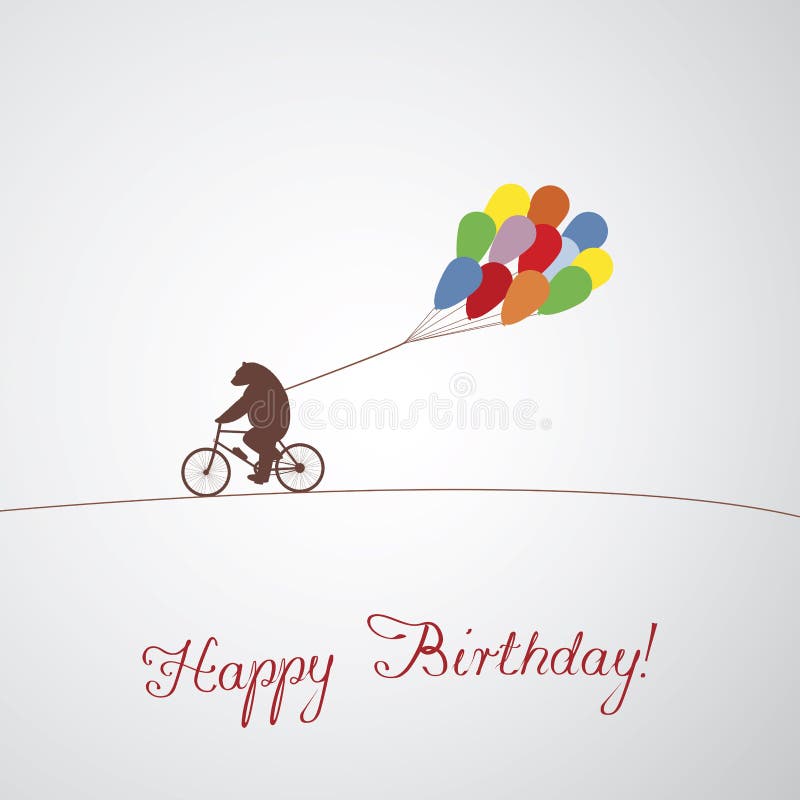 Happy Birthday Bicycle Stock Illustrations – 1,324 Happy Birthday ...