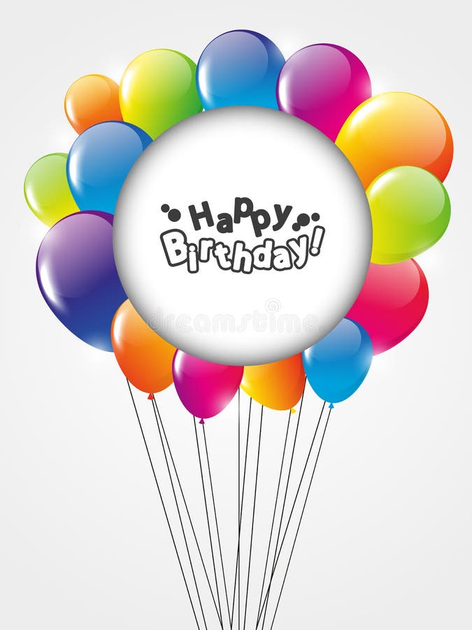 Happy Birthday Card Round Design Stock Illustrations – 16,214 Happy ...