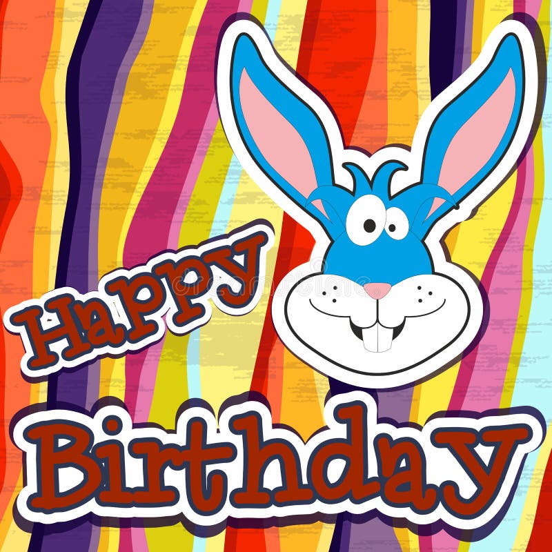 Happy Birthday Card Design. Vector Illustration Stock Vector ...