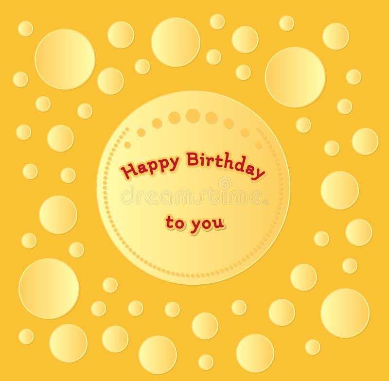 Happy birthday card stock illustration. Illustration of golden - 32890913