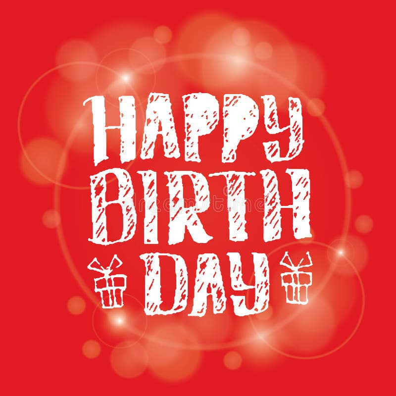 Happy Birthday Card. Vector Illustration Decorative Design Stock Vector ...