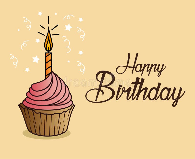 Happy Birthday Celebration Card Stock Illustration - Illustration of ...