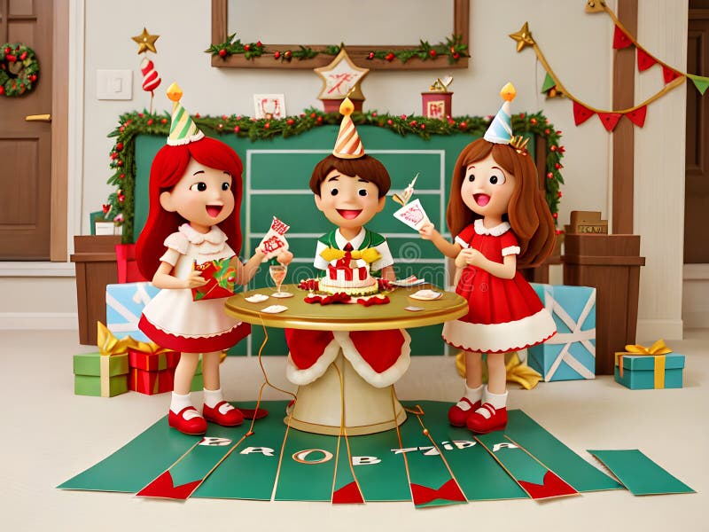 Happy Birthday Celebration, Generative AI Illustration Stock Photo ...