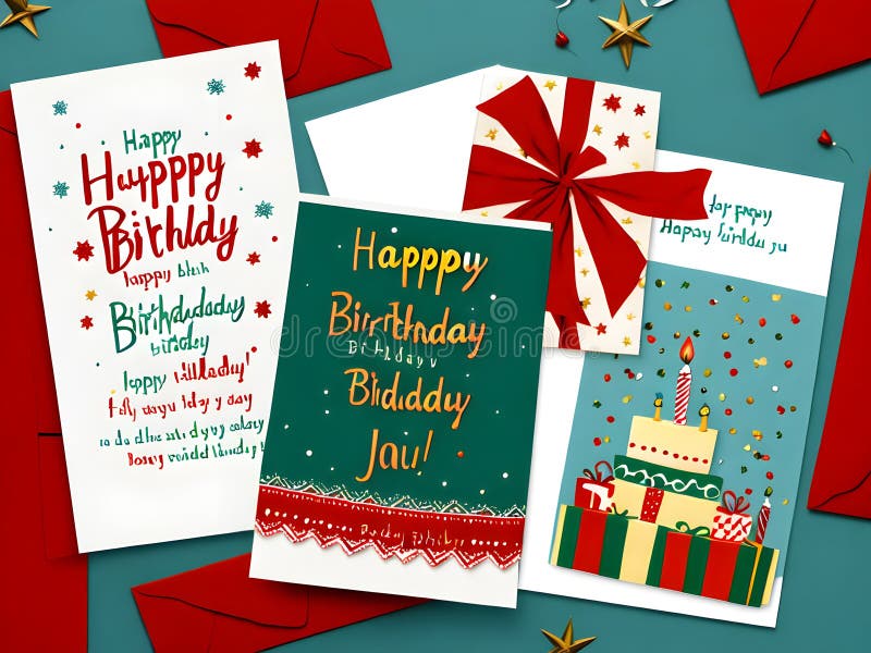 Happy Birthday Celebration, Generative AI Illustration Stock ...