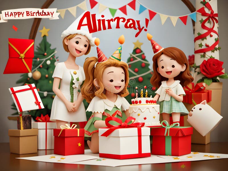 Happy Birthday Celebration, Generative AI Illustration Stock ...