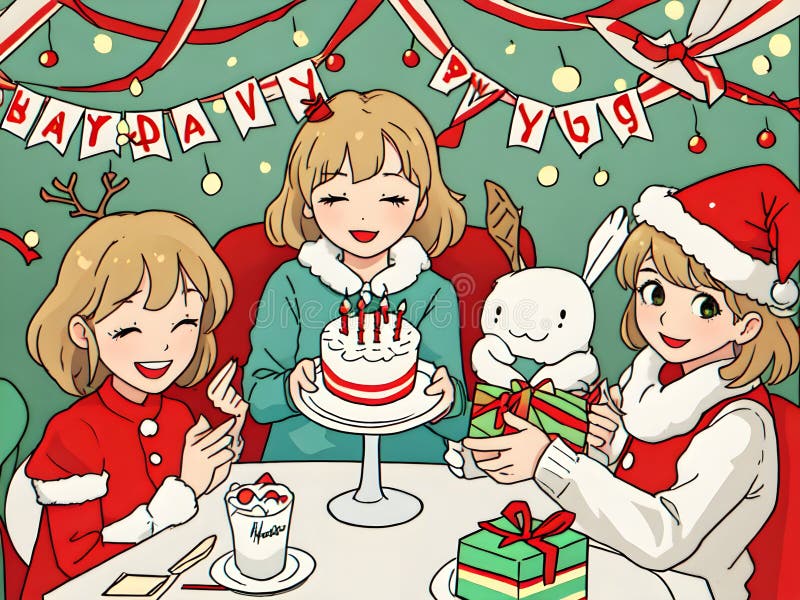 Happy Birthday Celebration, Generative AI Illustration Stock Photo ...