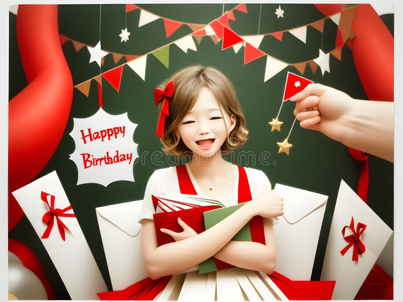 Happy Birthday Celebration, Generative AI Illustration Stock ...