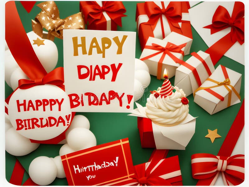 Happy Birthday Celebration, Generative AI Illustration Stock Photo ...