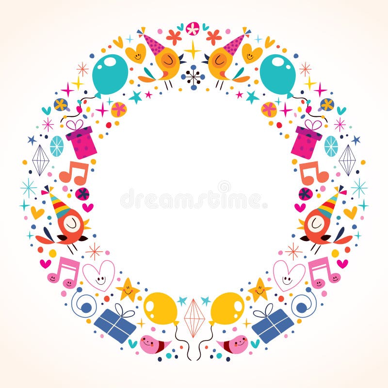 Happy Birthday Circle Stock Illustrations – 43,093 Happy Birthday ...