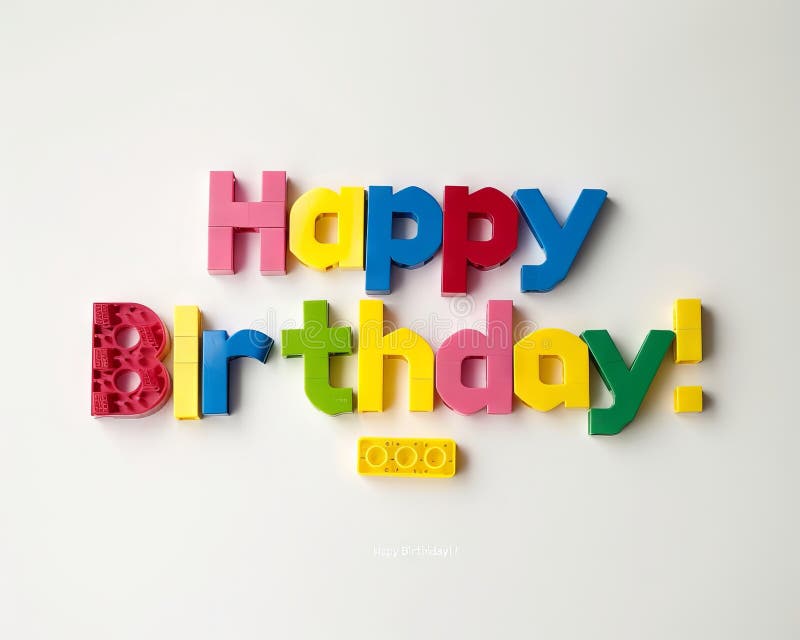 Happy Birthday - a Colorful Lettering Made of Blocks Stock Photo ...
