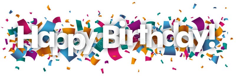 Happy Birthday Confetti stock vector. Illustration of template - 76320328