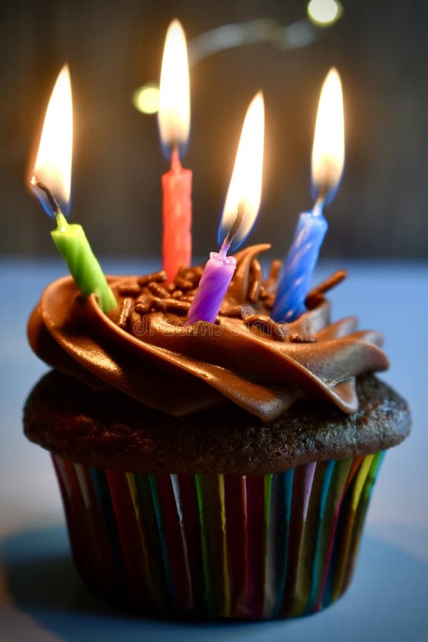 Happy birthday cupcake stock image. Image of celebration - 288310217