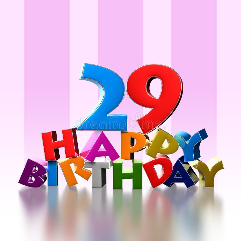 Happy 29th Birthday Banner Stock Illustrations – 376 Happy 29th ...
