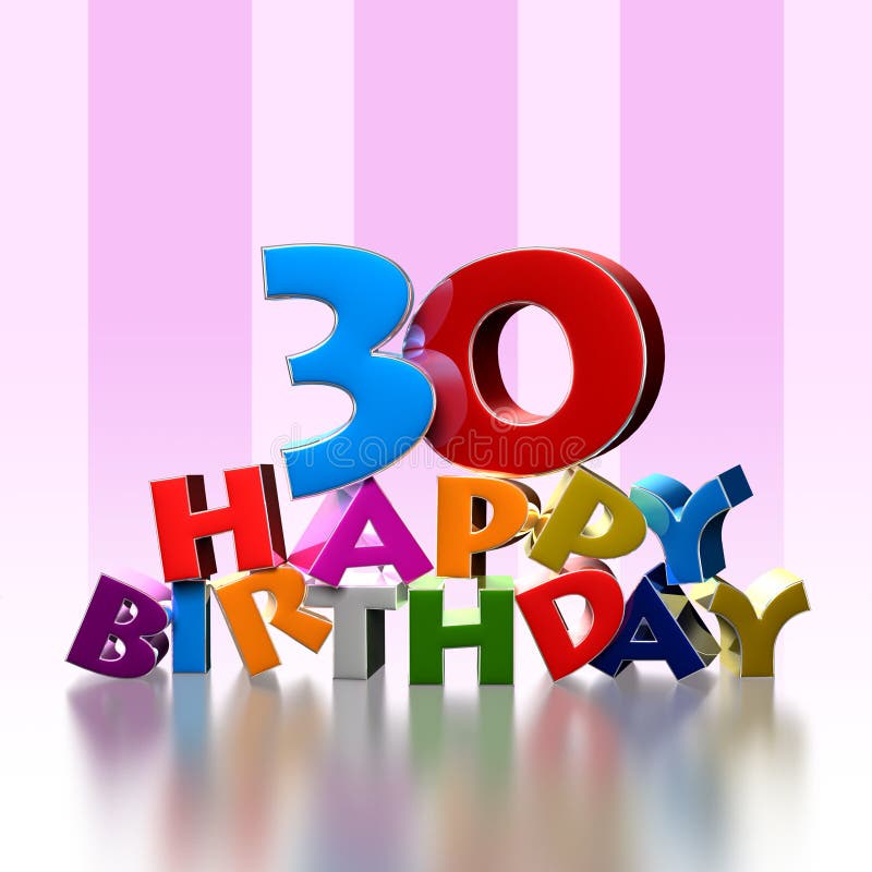 Happy 30th Birthday Banner Stock Illustrations – 1,575 Happy 30th ...