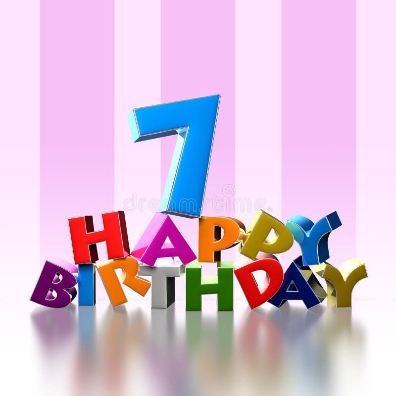 7 Happy Birthday Stock Illustrations – 1,193 7 Happy Birthday Stock ...
