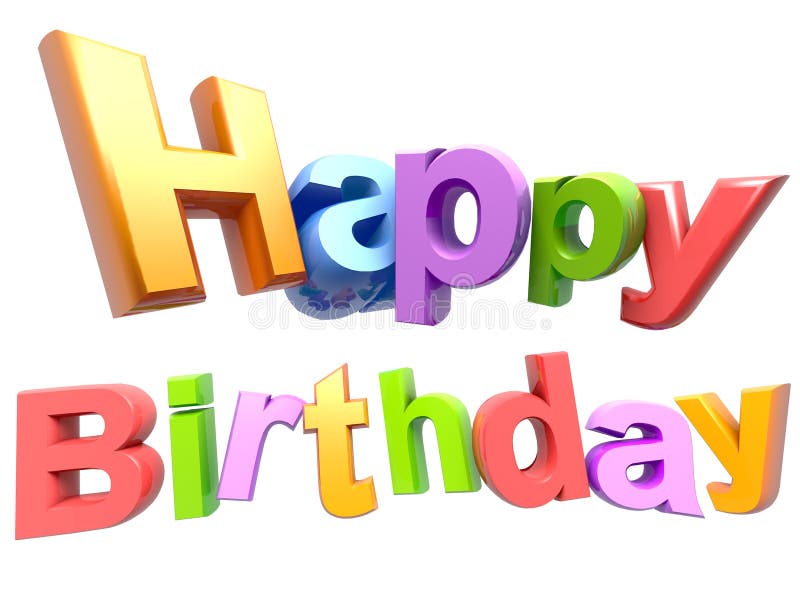 Happy Birthday Cartoon Sign Stock Vector - Illustration of abstract ...