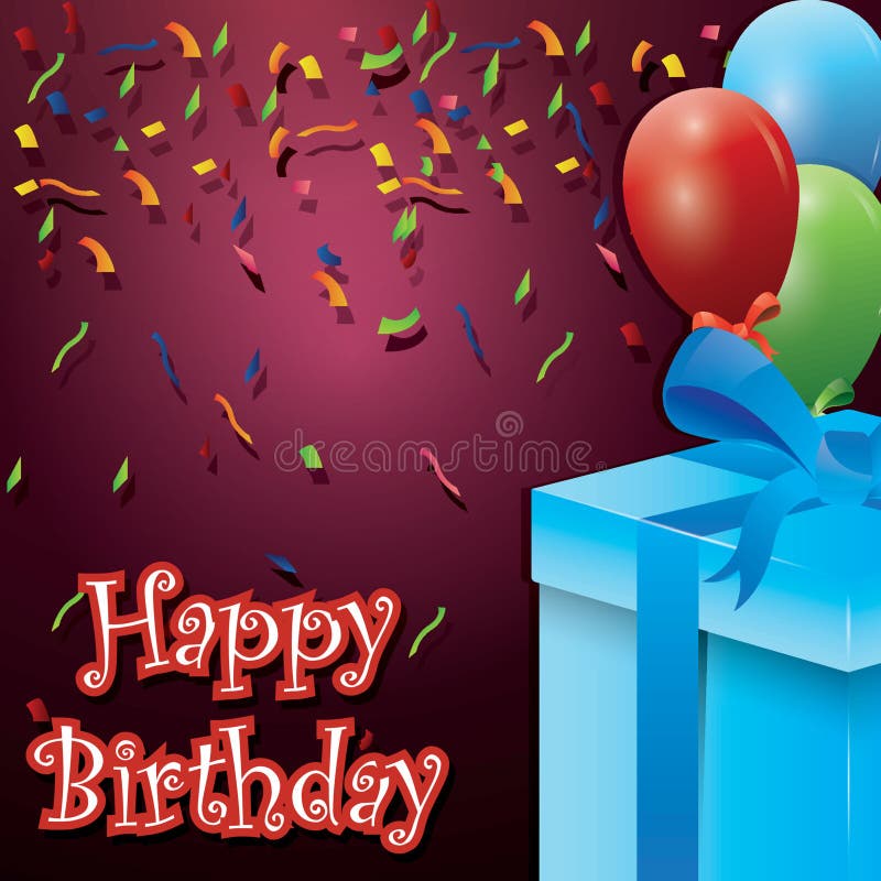 Happy Birthday Design. Vector Illustration Decorative Design Stock ...