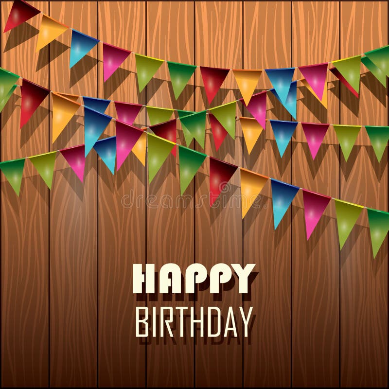 Happy Birthday Design. Vector Illustration Decorative Design Stock ...
