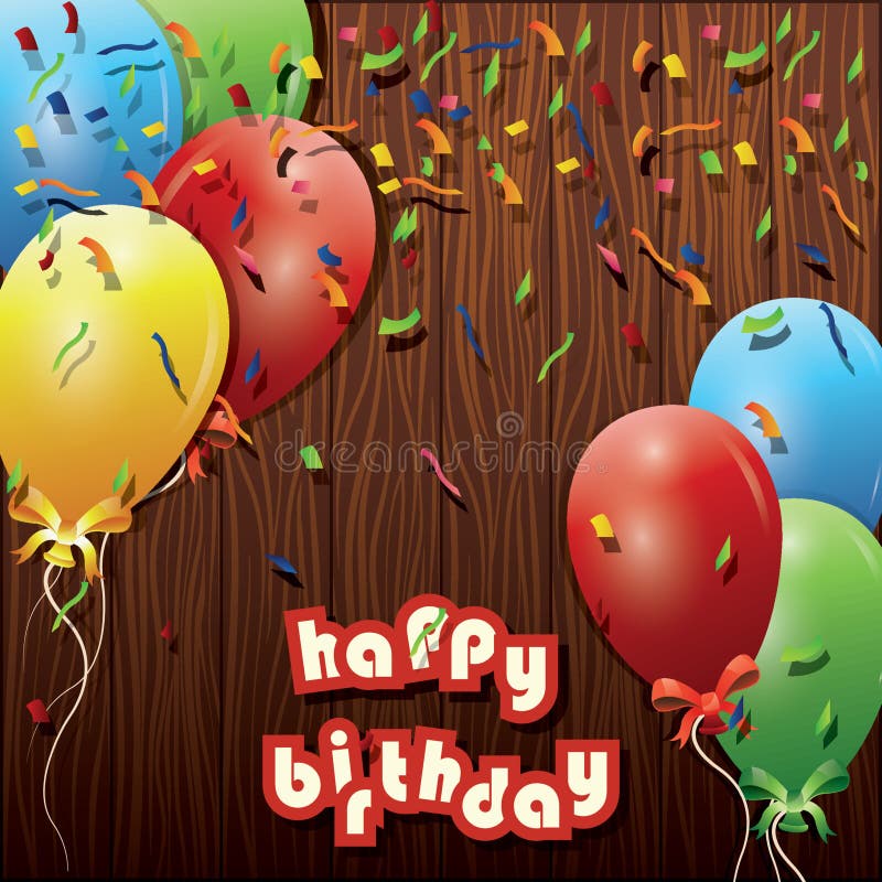 Happy Birthday Design. Vector Illustration Decorative Design Stock ...