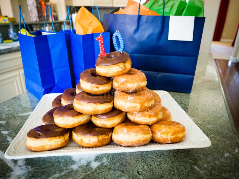 Happy Birthday Donut Stack Stock Photos - Free & Royalty-Free Stock ...