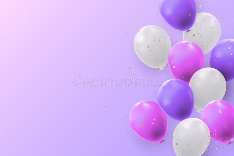 Happy Birthday Empty Space Banner. Stock Vector - Illustration of ...