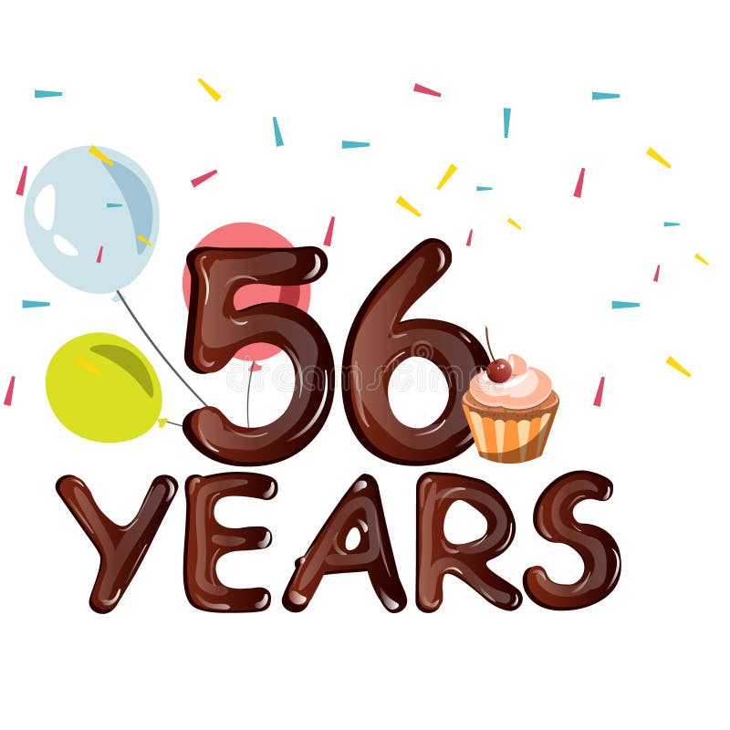 Happy 56th Birthday Stock Illustrations – 381 Happy 56th Birthday Stock ...