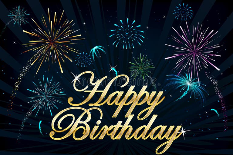 Happy Birthday Firework stock vector. Illustration of explosion - 22710694