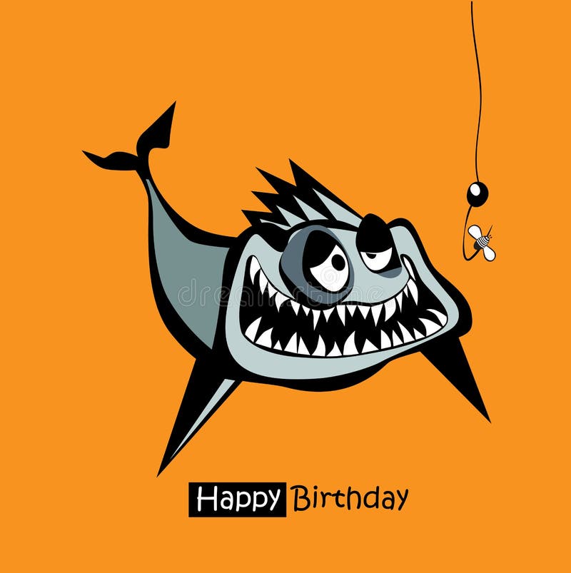 Happy Birthday fish smile stock illustration. Illustration of smile ...