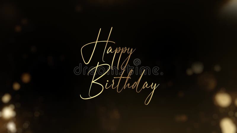 Happy 6th Birthday Greeting, Happy Birthday, Golden Particles Stock ...