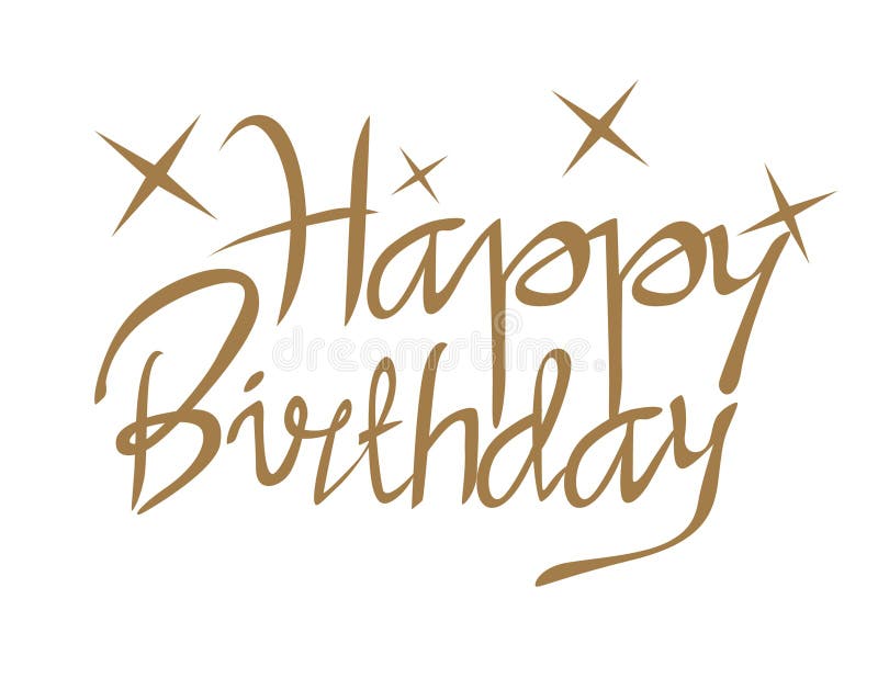 Happy Birthday Gold stock vector. Illustration of birth - 112553501