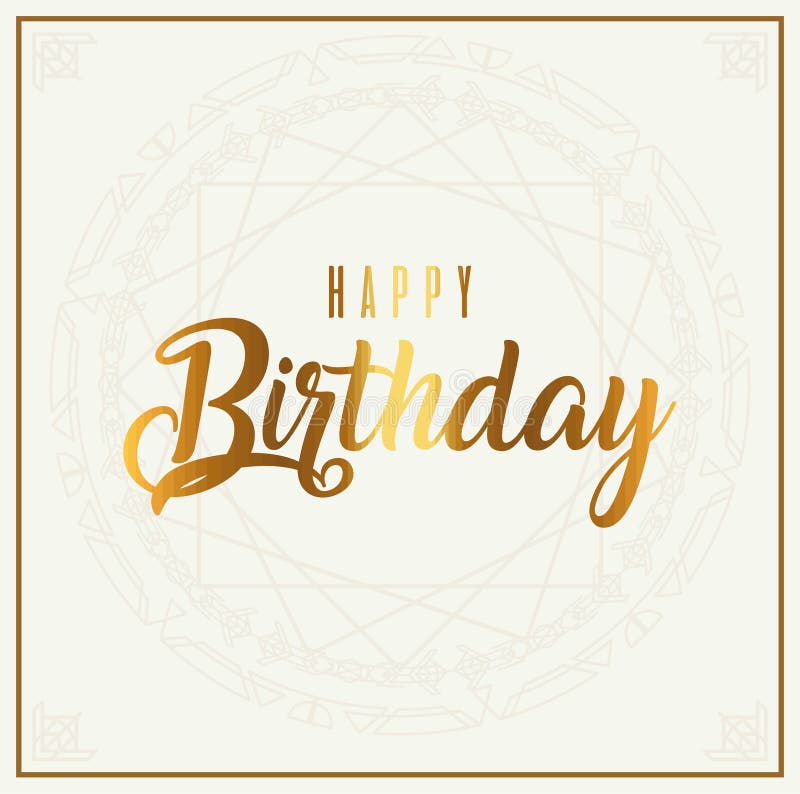 Gold Happy Birthday Lettering Stock Illustrations – 5,888 Gold Happy ...