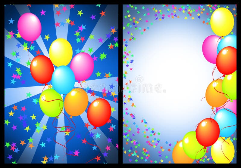Happy birthday card (06) stock illustration. Illustration of party ...