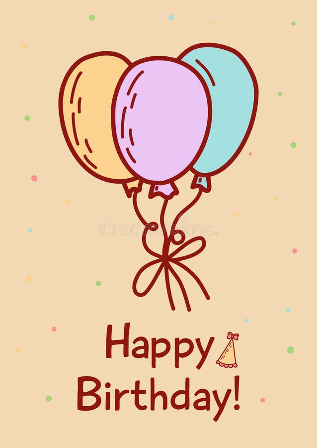 Happy Birthday Greeting Card And Party Invitation Templates Flat