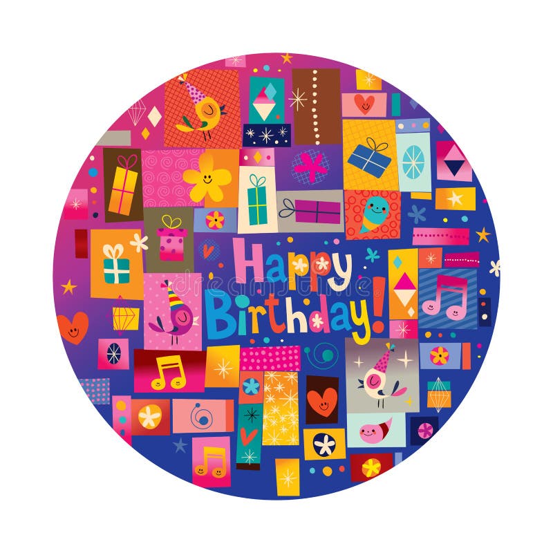 Happy Birthday stock vector. Illustration of birds, happy - 92953977