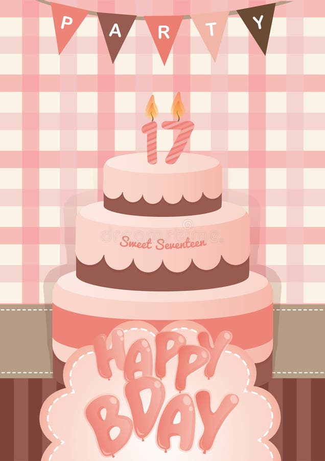 Happy Birthday Greeting Design. Vector Illustration Decorative Design ...