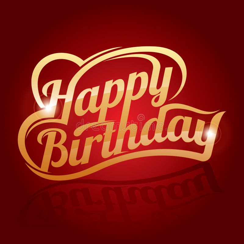 Happy Birthday Design. Vector Illustration Decorative Design Stock ...