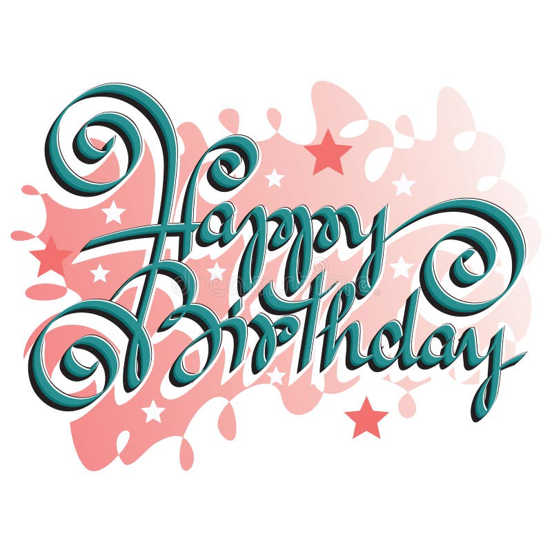 Happy Birthday Type stock vector. Illustration of birthday - 5033020