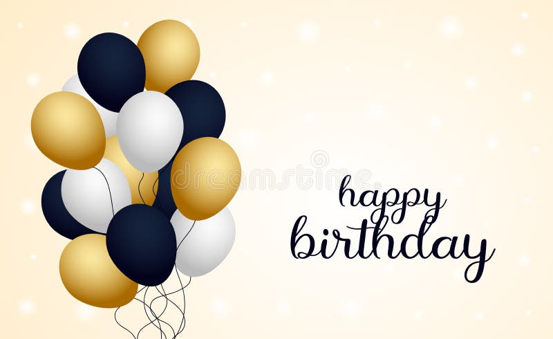 Happy Birthday, Lots of Balloons, Solid Background, Stock Vector ...