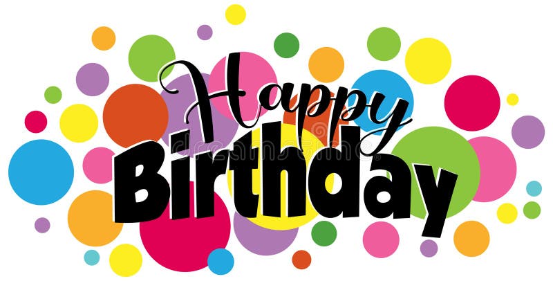 Happy Birthday Message for Banner or Poster Design Stock Vector ...