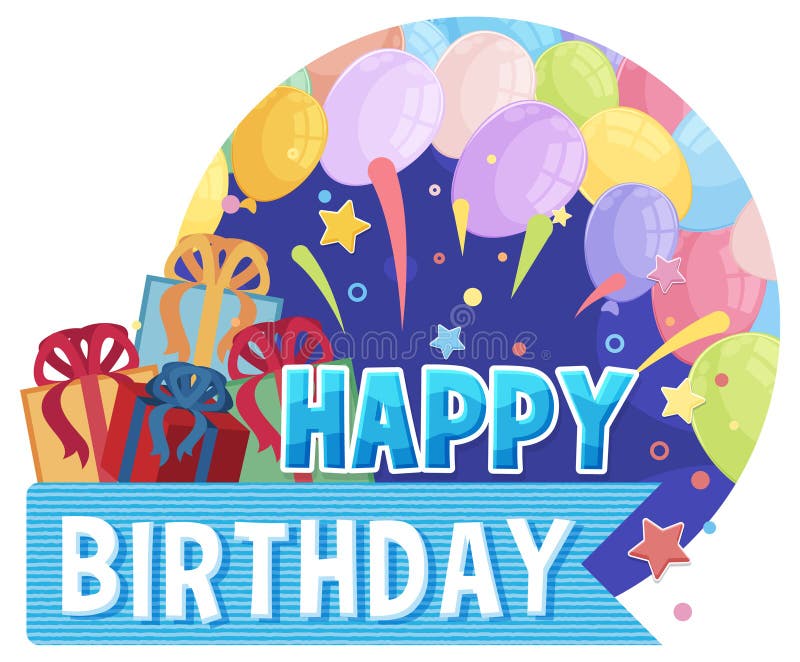 Happy Birthday Message for Banner or Poster Design Stock Vector ...