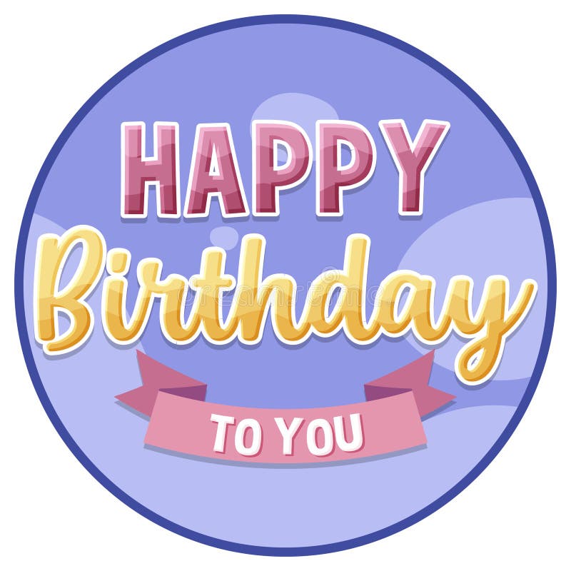 Happy Birthday Message for Banner or Poster Design Stock Vector ...