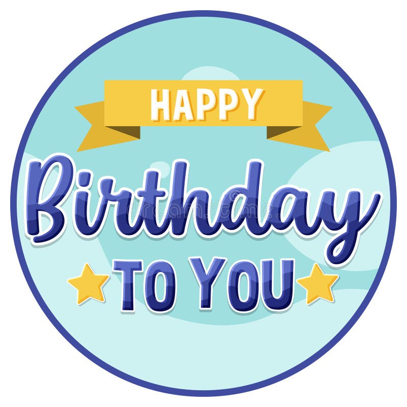 Happy Birthday Message for Banner or Poster Design Stock Vector ...